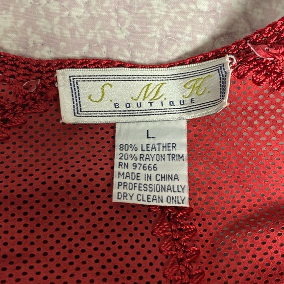 S.M.H Boutique | Jackets & Coats | Smh Large Leather Jacket Vintage ...